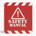 Red Safety Manual Binder | Zazzle