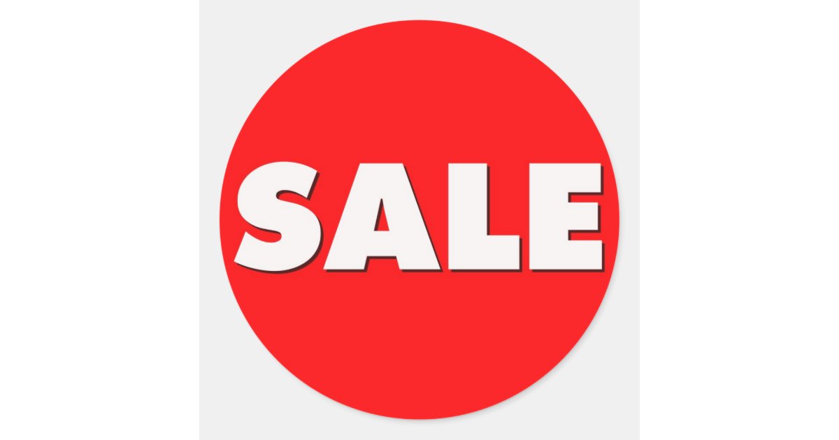 Red Sale Stickers | Zazzle