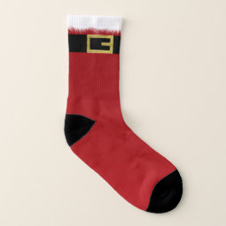Red Santa Claus Holiday Christmas Socks | Zazzle