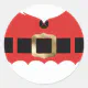 Red Santa Coat Christmas Classic Round Sticker | Zazzle