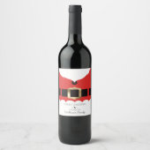 Red Santa Coat Christmas Wine Label | Zazzle