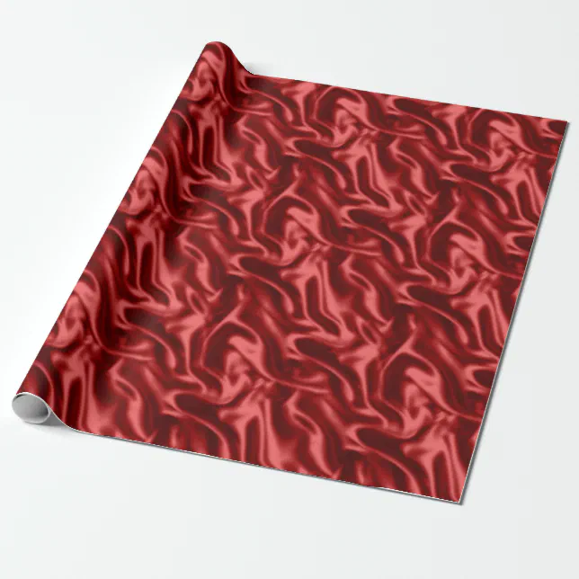 Red Satin Style Wrapping Paper | Zazzle