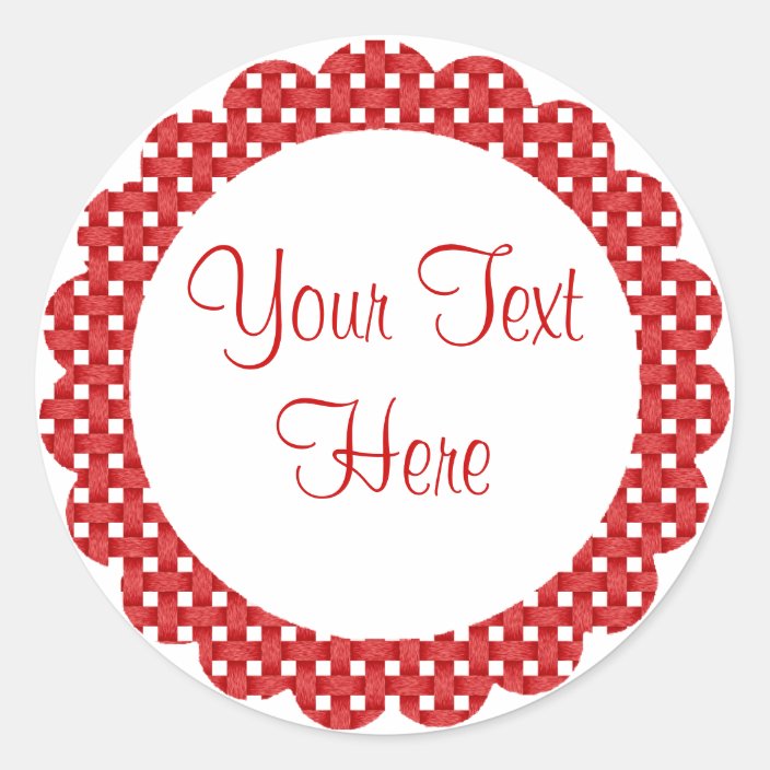 Red Scalloped Sticker | Zazzle.com