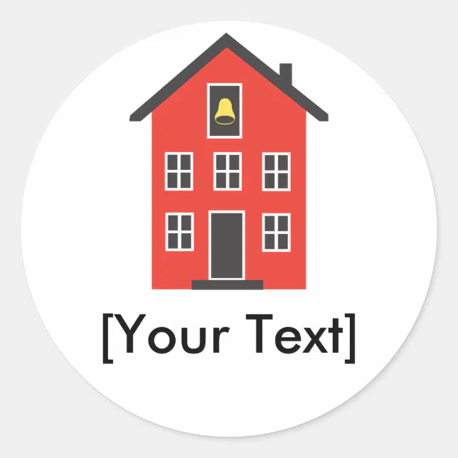 Red School House Sticker | Zazzle