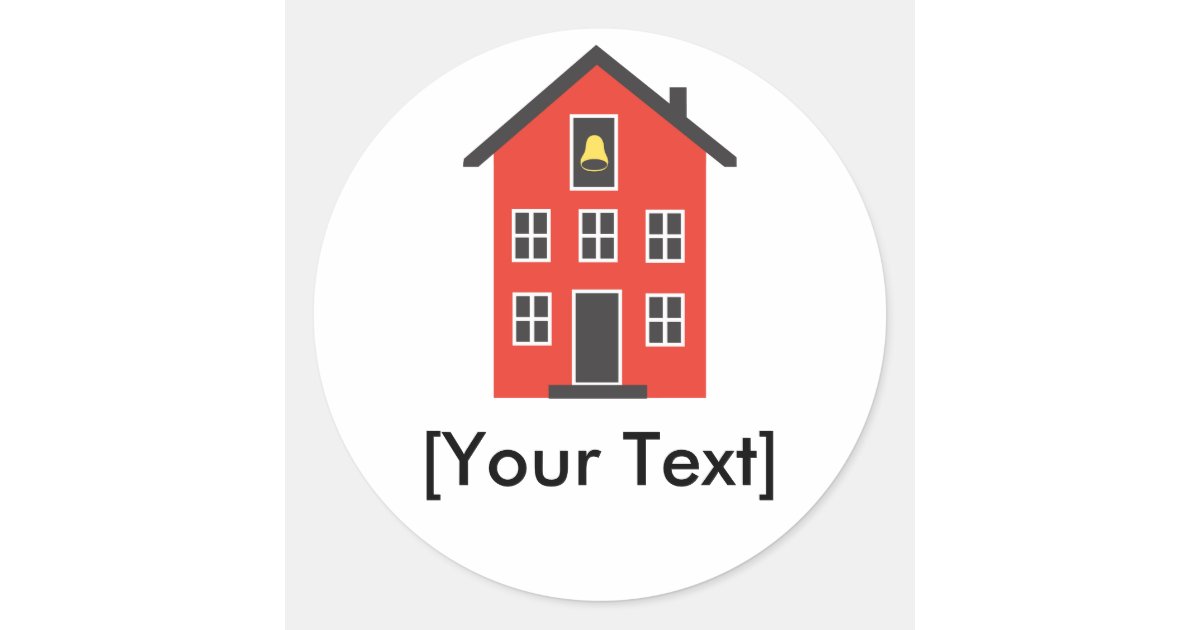 Red School House Sticker | Zazzle
