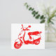 Red Scooter Postcard | Zazzle