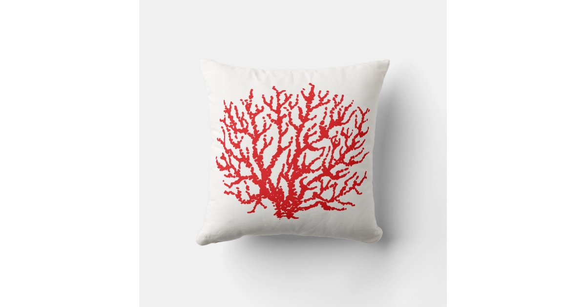 Red Sea Coral Beach Summer Throw Pillow Decor | Zazzle