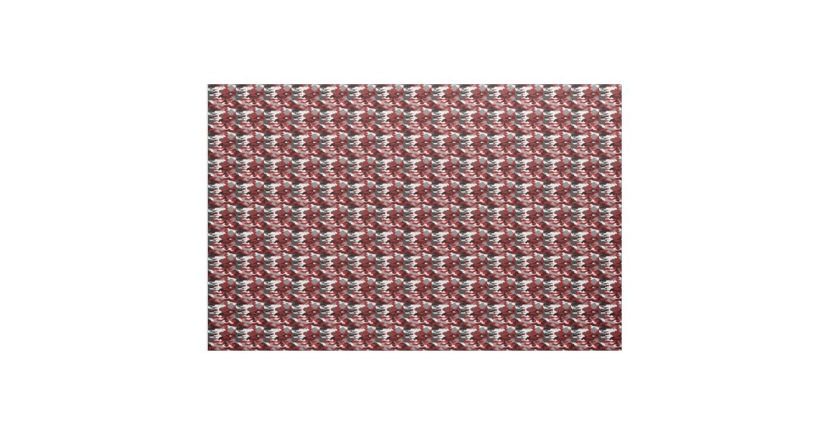 Red Shadows Camo Fabric | Zazzle