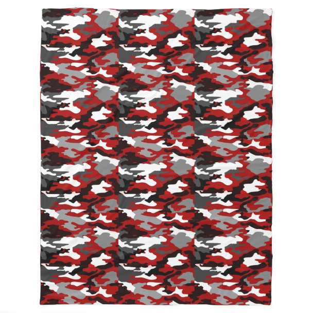 Red Shadows Camo Fabric | Zazzle.com
