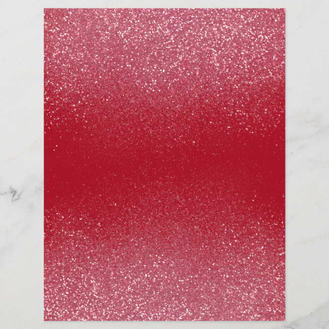 Red Shimmer Glitter Dust Scrapbook Paper | Zazzle