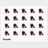 Red Shoe Stickers/Seals Classic Round Sticker | Zazzle