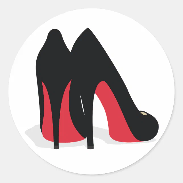 Red Shoe Stickers/Seals Classic Round Sticker | Zazzle