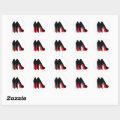 Red Shoe Stickers/Seals Classic Round Sticker | Zazzle