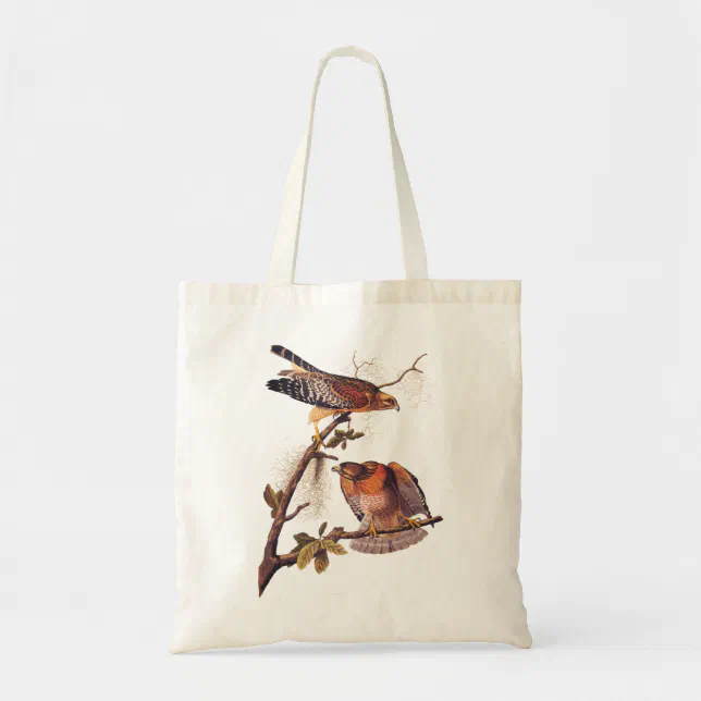Red Shouldered Hawk Audubon Bird of Prey Tote Bag | Zazzle