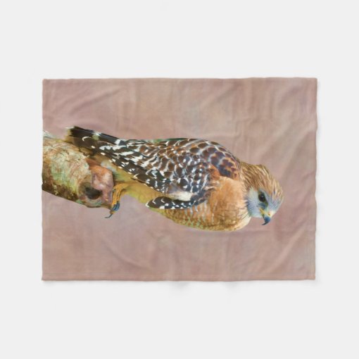 Red-Shouldered Hawk Fleece Blanket | Zazzle