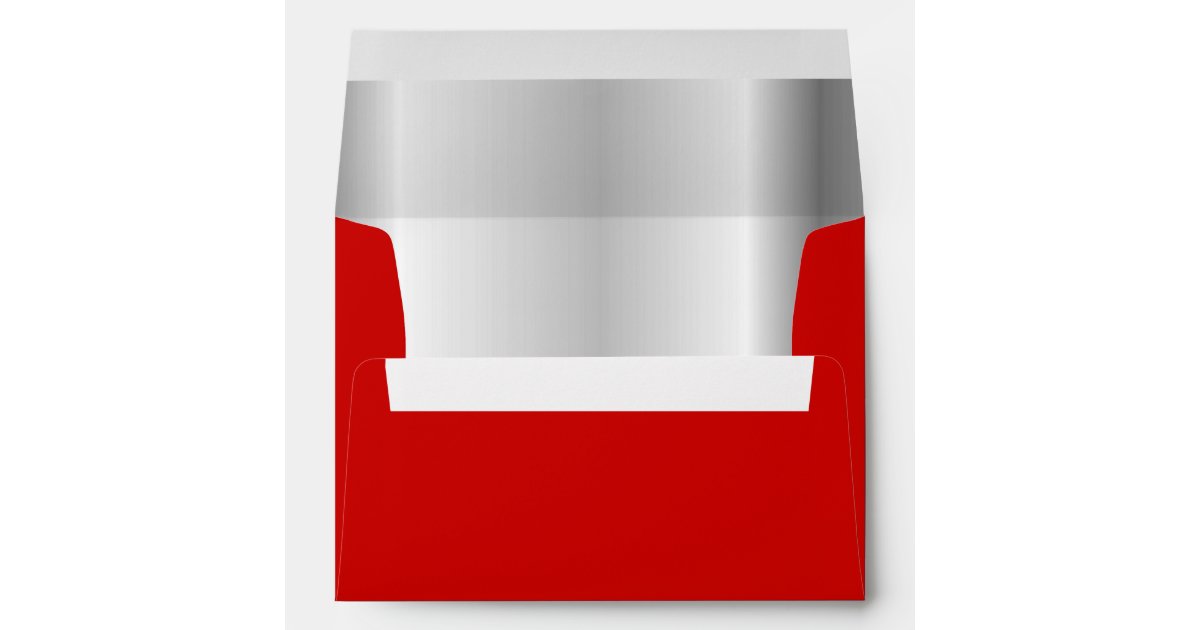 Red Silver Inner Envelope | Zazzle
