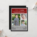 Red|Silver Photo Graduation Party Invitation | Zazzle