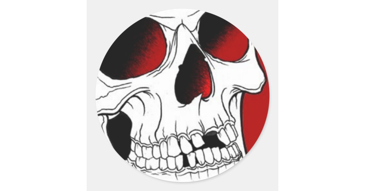 Red Skull Sticker | Zazzle