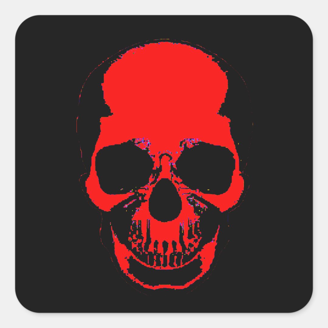 Red Skull Sticker - Skull Sticker - Blood Skull | Zazzle