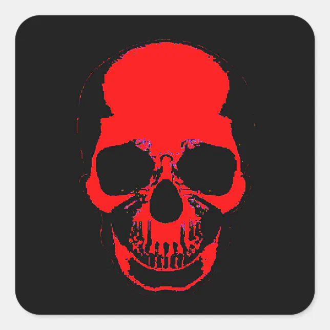 Red Skull Sticker - Skull Sticker - Blood Skull | Zazzle