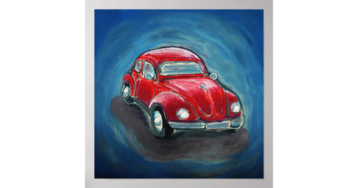 Red Slug Bug Poster | Zazzle