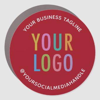 Red Small Custom Round Car Magnet No Minimum Bulk | Zazzle