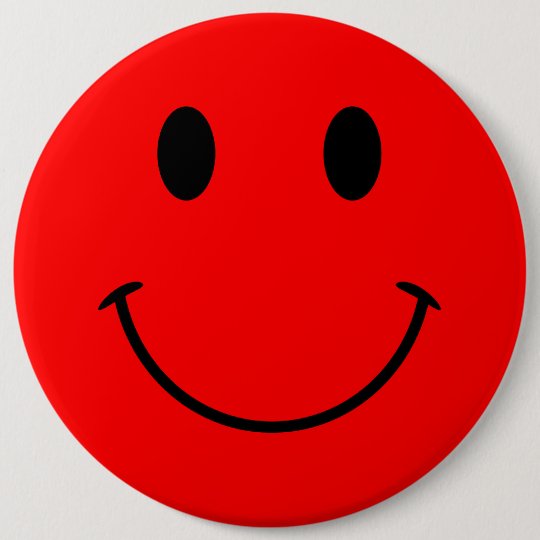 Red Smiley Face Button | Zazzle.com