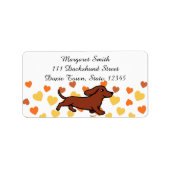 Red Smooth Dachshund Running Label | Zazzle
