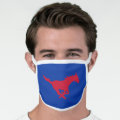 Red SMU Mustang Logo Face Mask | Zazzle