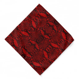 Red Snake Skin Print Bandana | Zazzle