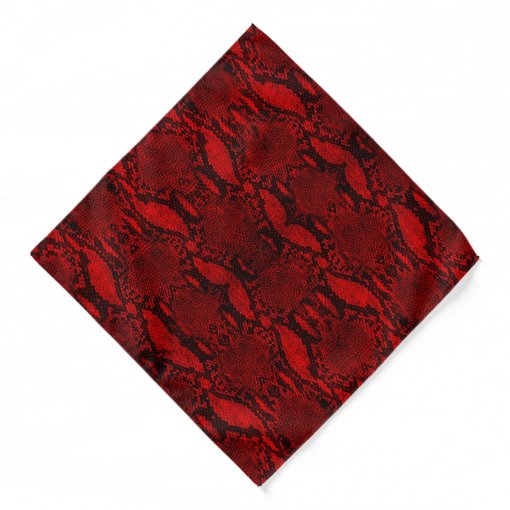 Red Snake Skin Print Bandana | Zazzle