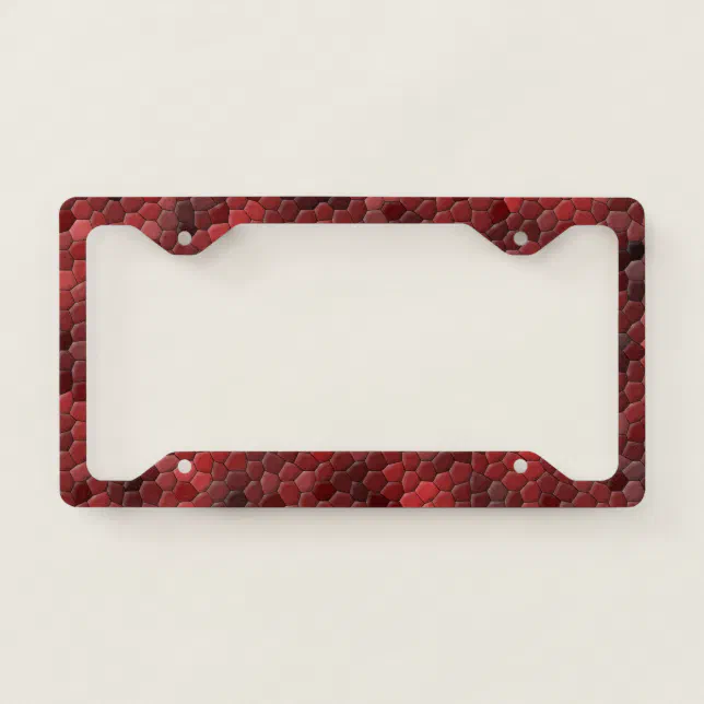 Red Snakeskin Pattern License Plate Frame | Zazzle
