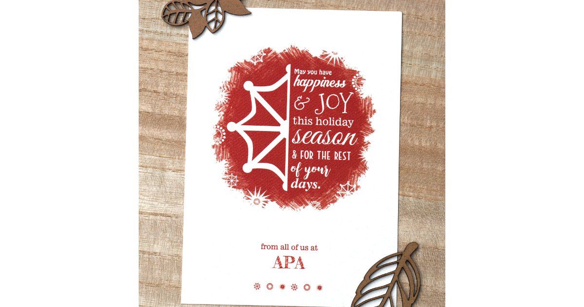 Red Snowflake Company Holiday Card | Zazzle