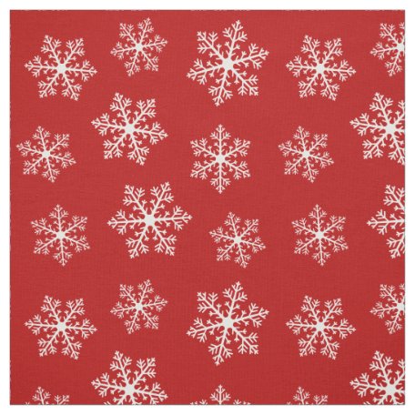Mint Green White Snowflakes Christmas Pattern Fabric | Zazzle