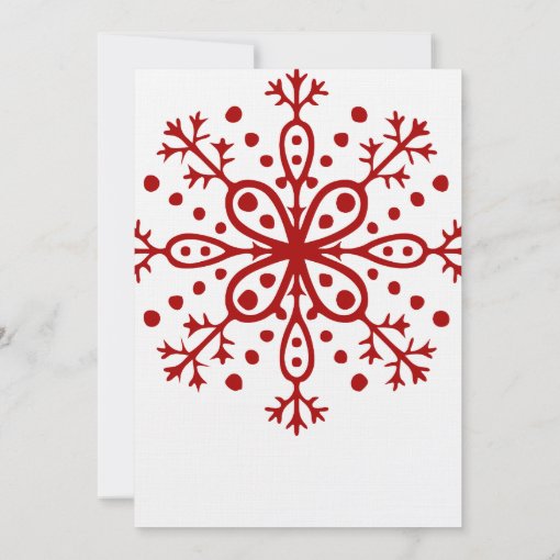 Red Snowflakes Wedding Invitation | Zazzle