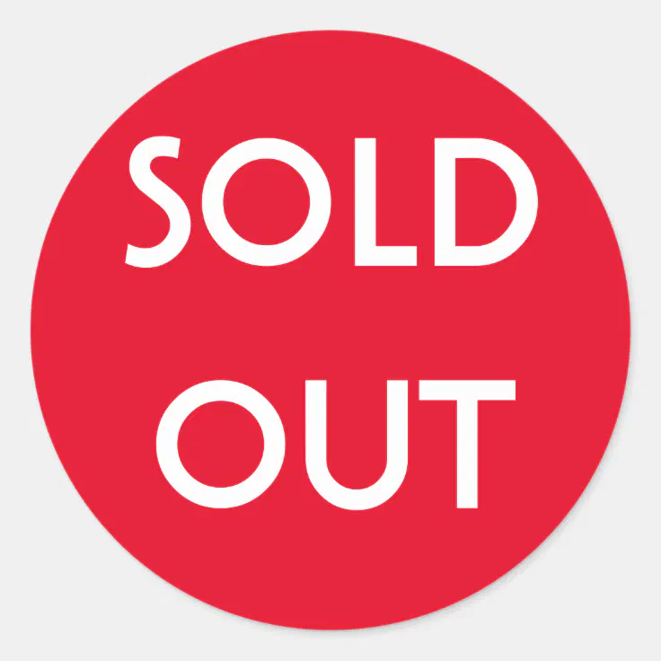 Red Sold Out Sticker | Zazzle