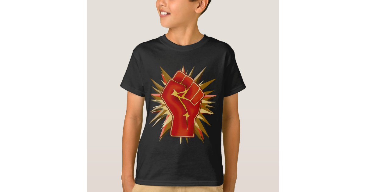 Red Solidarity Fist to Customize on Tshirts | Zazzle