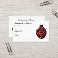 Red sparkles Ladybug Custom QR code White Business Card | Zazzle