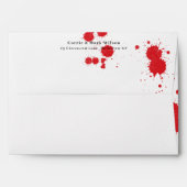 Red Splatter Halloween Party Invitation Envelope | Zazzle