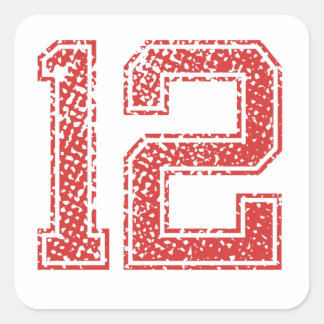 Number 12 Stickers | Zazzle