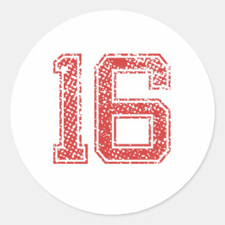 Number 16 Stickers | Zazzle