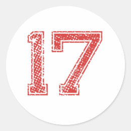 Number 17 Stickers | Zazzle