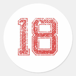 Number 18 Stickers | Zazzle