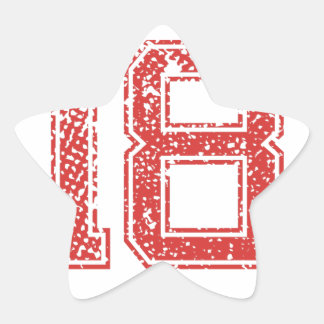 Red Sports Jerzee Number 18 Stickers
