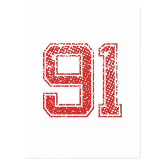 Number 91 Postcards | Zazzle
