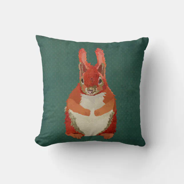 Red Squirrel Pillow | Zazzle