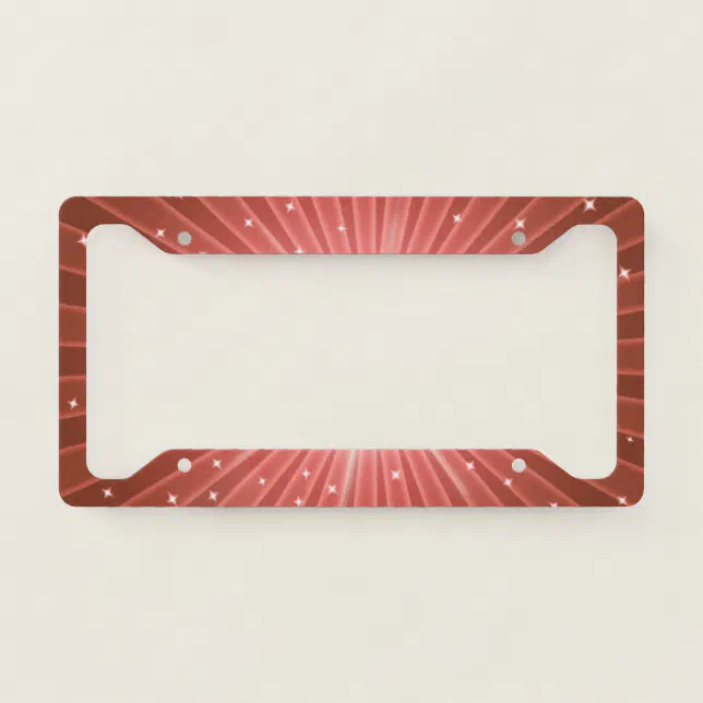 Red Star Accent - Star Licence Plate Frame | Zazzle