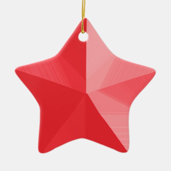 Red Star Christmas Ornament Customizable Template | Zazzle.com