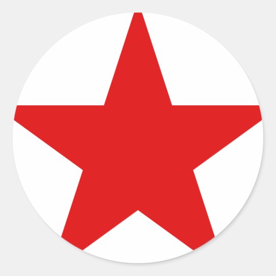 Red Star Communist Socialist Classic Round Sticker | Zazzle.com
