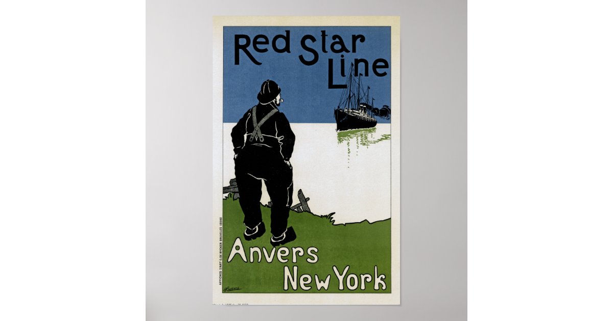 Red Star Line Poster | Zazzle